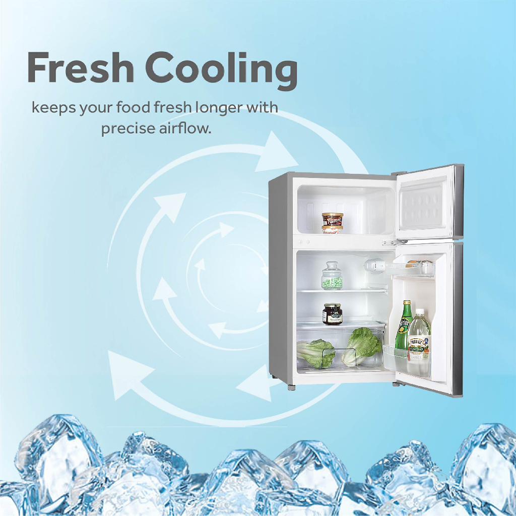 Haier HRF-D110H 3.00 cu.ft./85L Personal Two Door Direct Cool ...