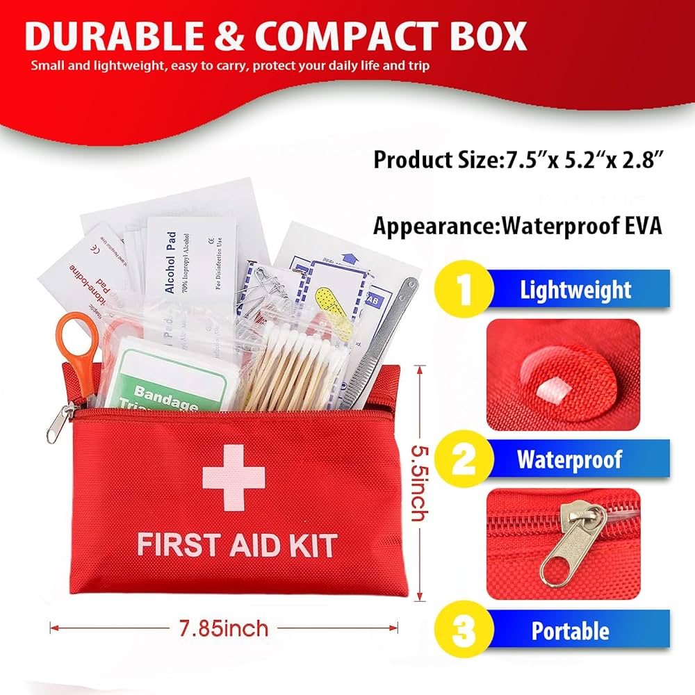 First Aid Kit Set Emergency Kit complet Outdoor Car Family Medical Kit ...
