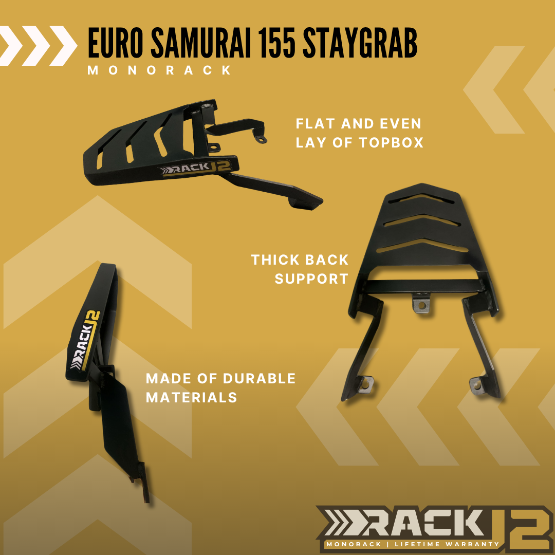 New Euro Samurai 155 Stay Grab Bar RackJ2 Monorack Bracket Heavy Duty ...