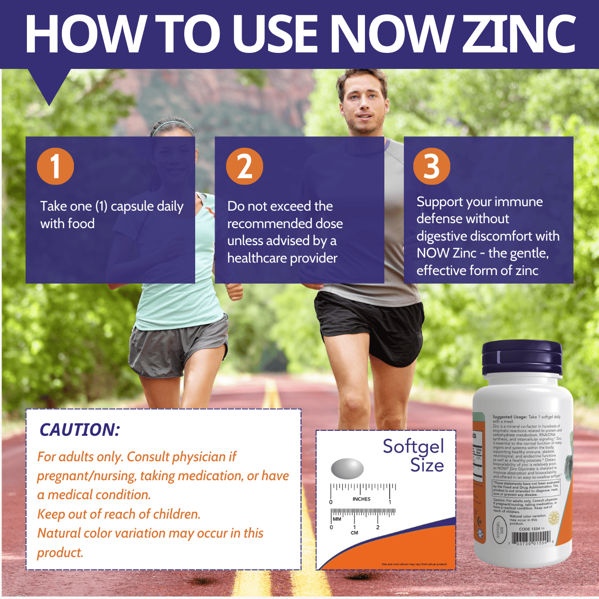 Immunopro with Zinc Glycinate 30mg NOW Albion TRAACS Gentle, High ...