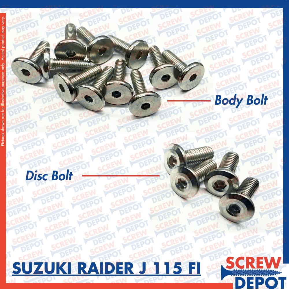 1SET Stainless Bolt Set for Suzuki Raider J115 Fi / Screw Depot ...