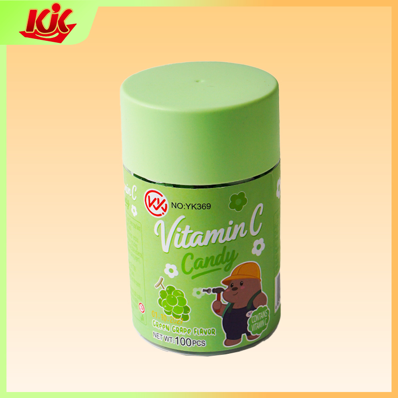 KJK Vitamin C Candy 100pcs Sharing Pack Strawberry Blueberry Peach ...