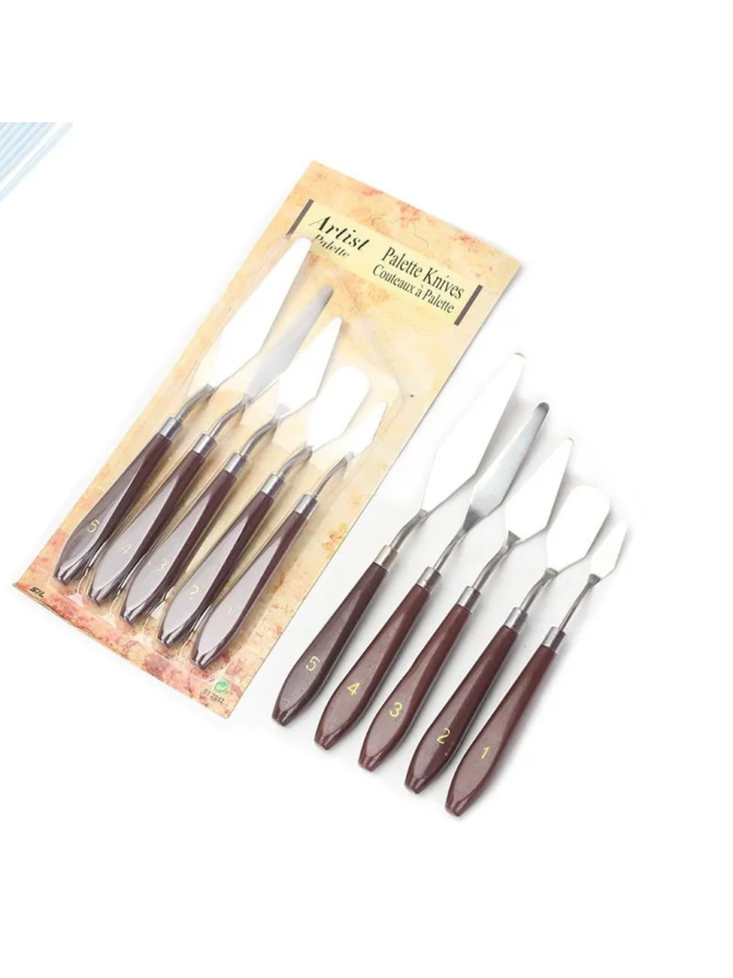 Palette Knife Set – 5 pcs Stainless Steel Painting Knives for Mixing ...