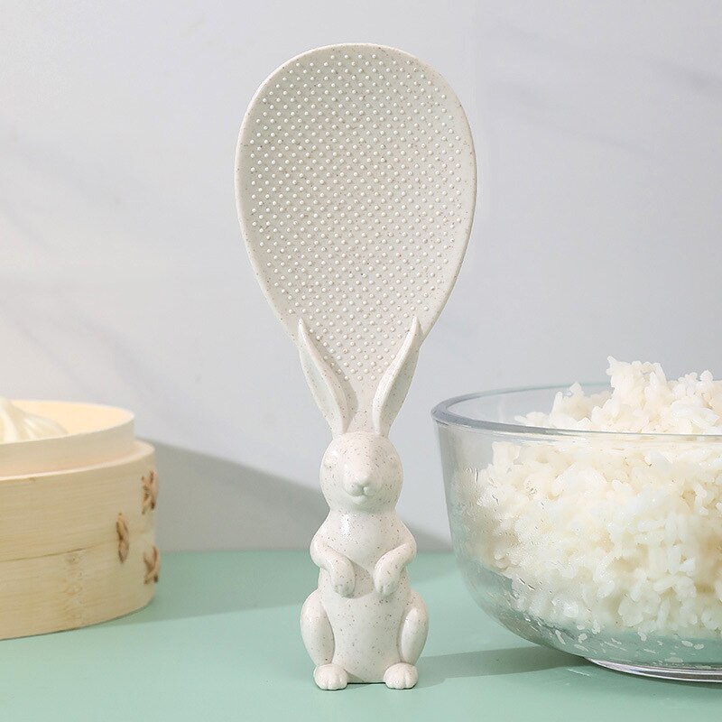 STL Rabbit-Themed Self-Standing Rice Spoon, Non-Stick Surface for ...