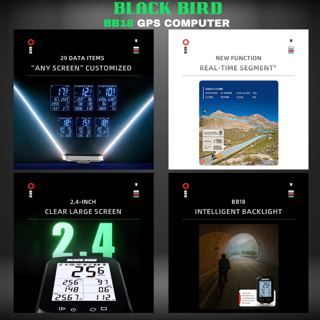 Blackbird BB16/BB16S/B18 Speedometer Bike wireles water proof IPX7 Rechargeable 2.3 inch LCD ...