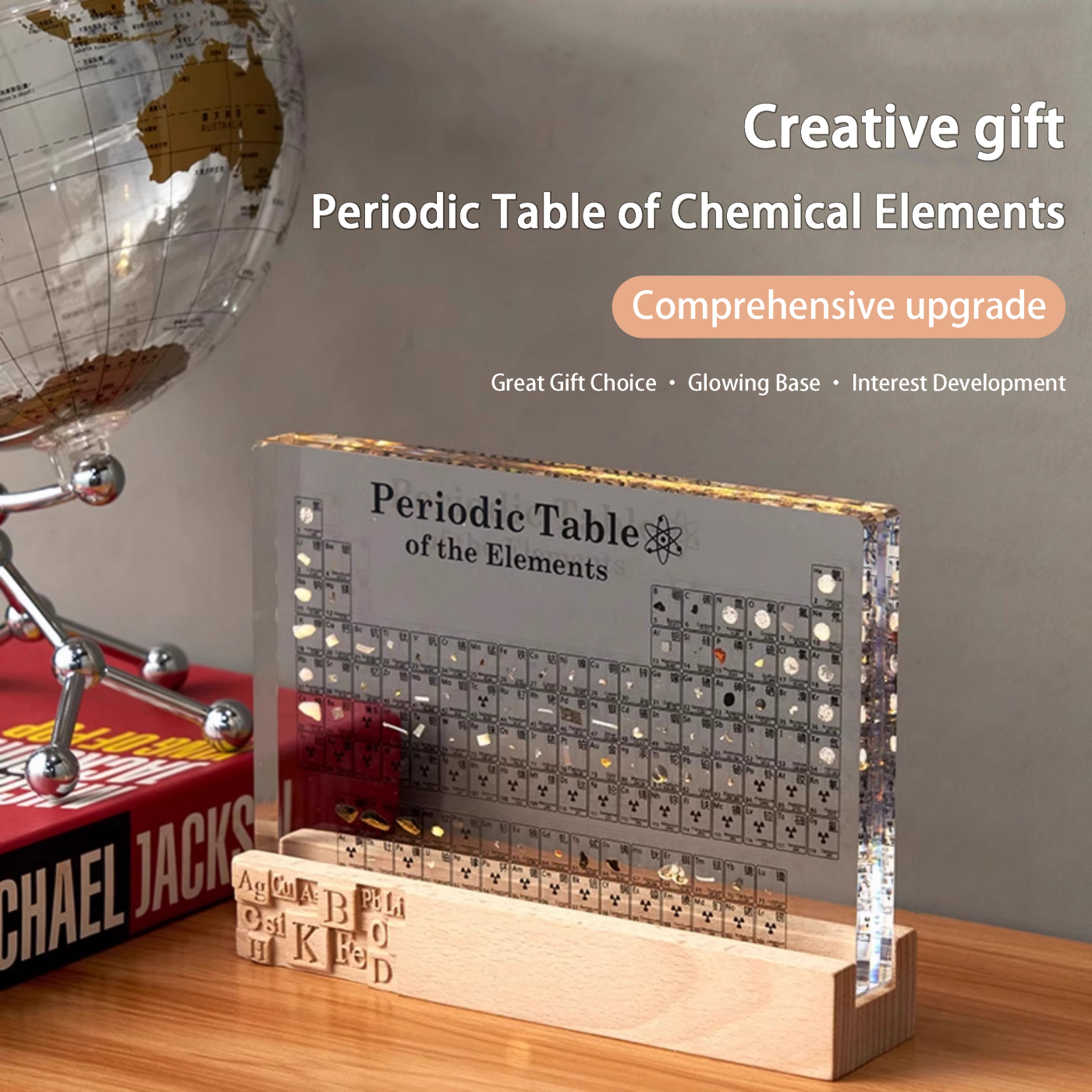 The acrylic periodic table displays real elements, making it suitable ...