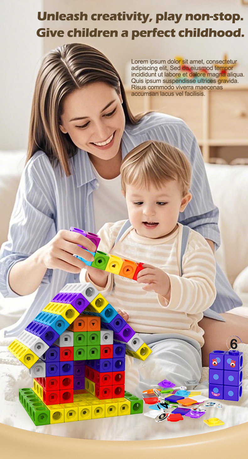 Hand2mind MathLink Cube Number Building Blocks 1-10 Set 30 Preschool ...