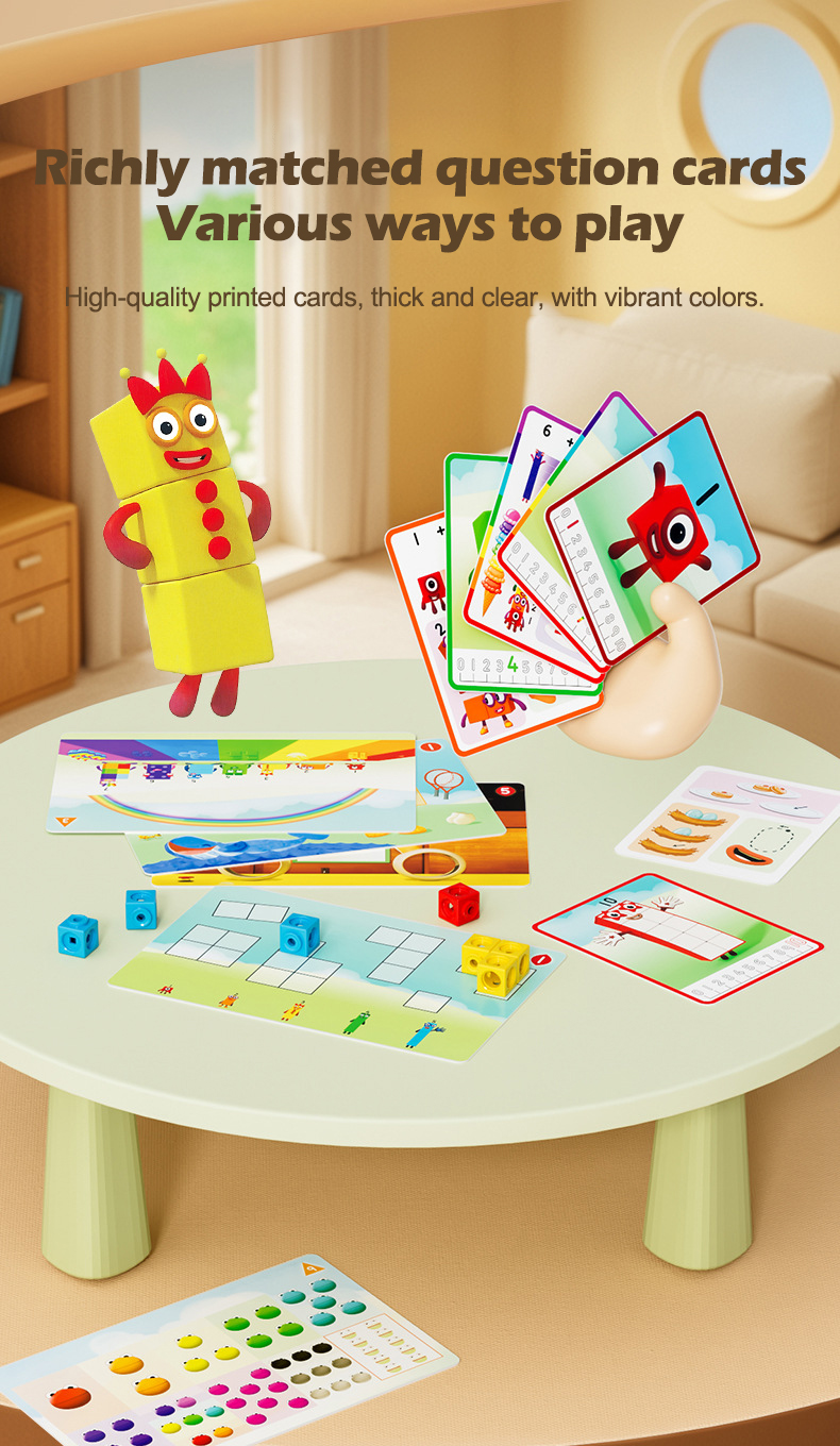 Hand2mind MathLink Cube Number Building Blocks 1-10 Set 30 Preschool ...
