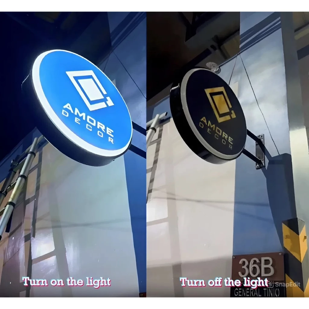 DPS Advertising Outdoor Sign LED Light Rectangular/Round Double Sided ...