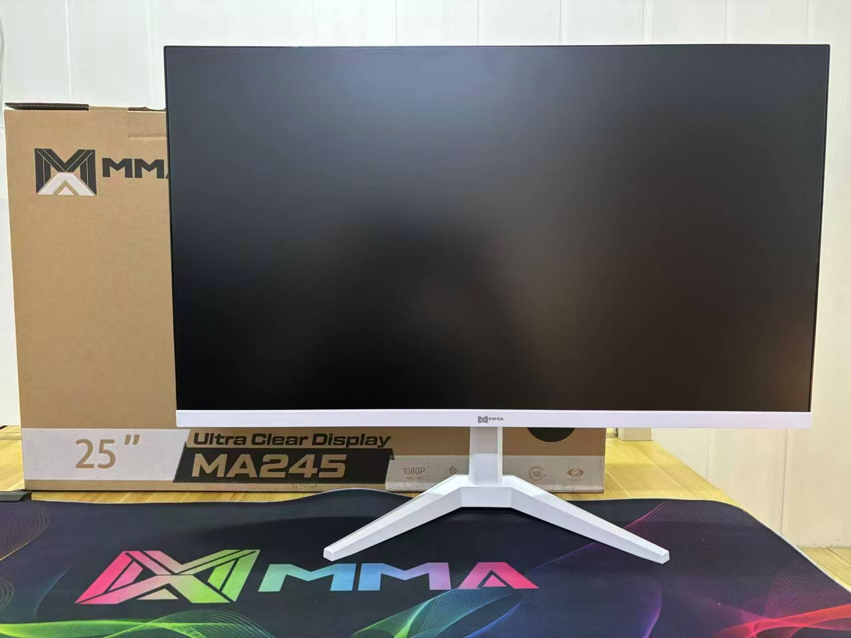 MMA 25`Inch IPS frameless Gaming Monitor WHITE 100hz FHD Desktop or ...