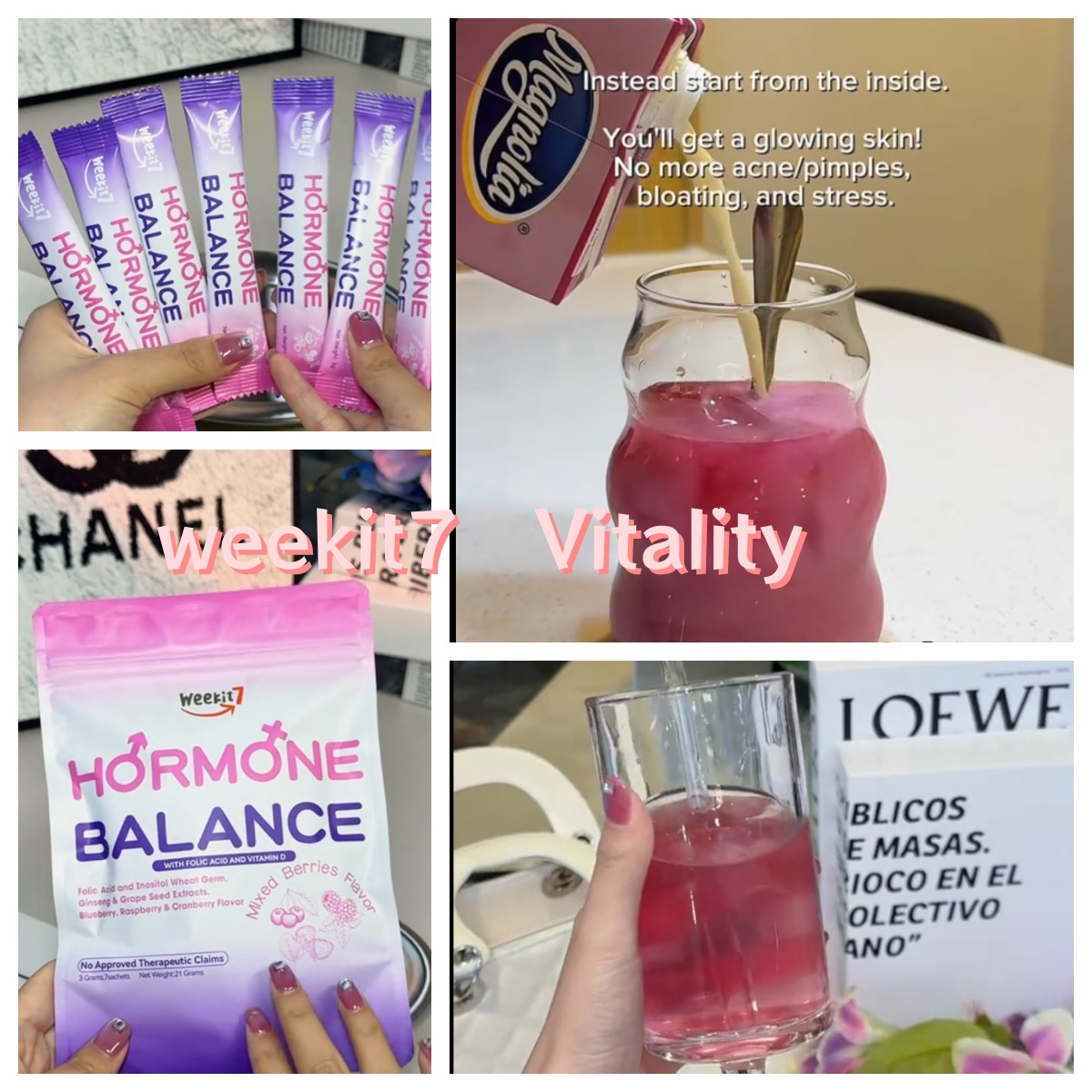 Weekit7 Hormone Balance powde Reduce stress folic antioxidant FDA ...