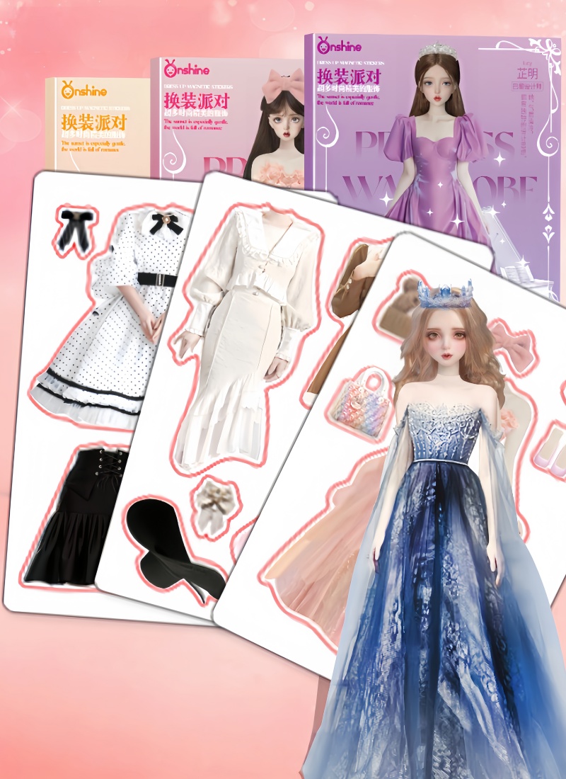 Magnetic Dress Up Toys Kids Dress Up Games Paper Doll Magnetic Stickers ...