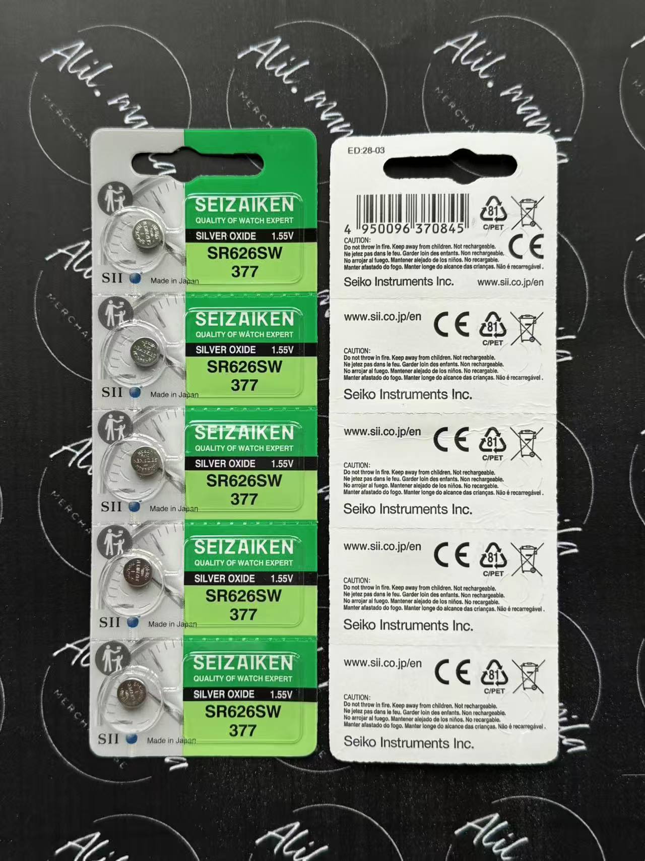 SR626SW (377) SR621SW (364) SR920SW (371) SEIZAIKEN Seiko Silver Oxide ...