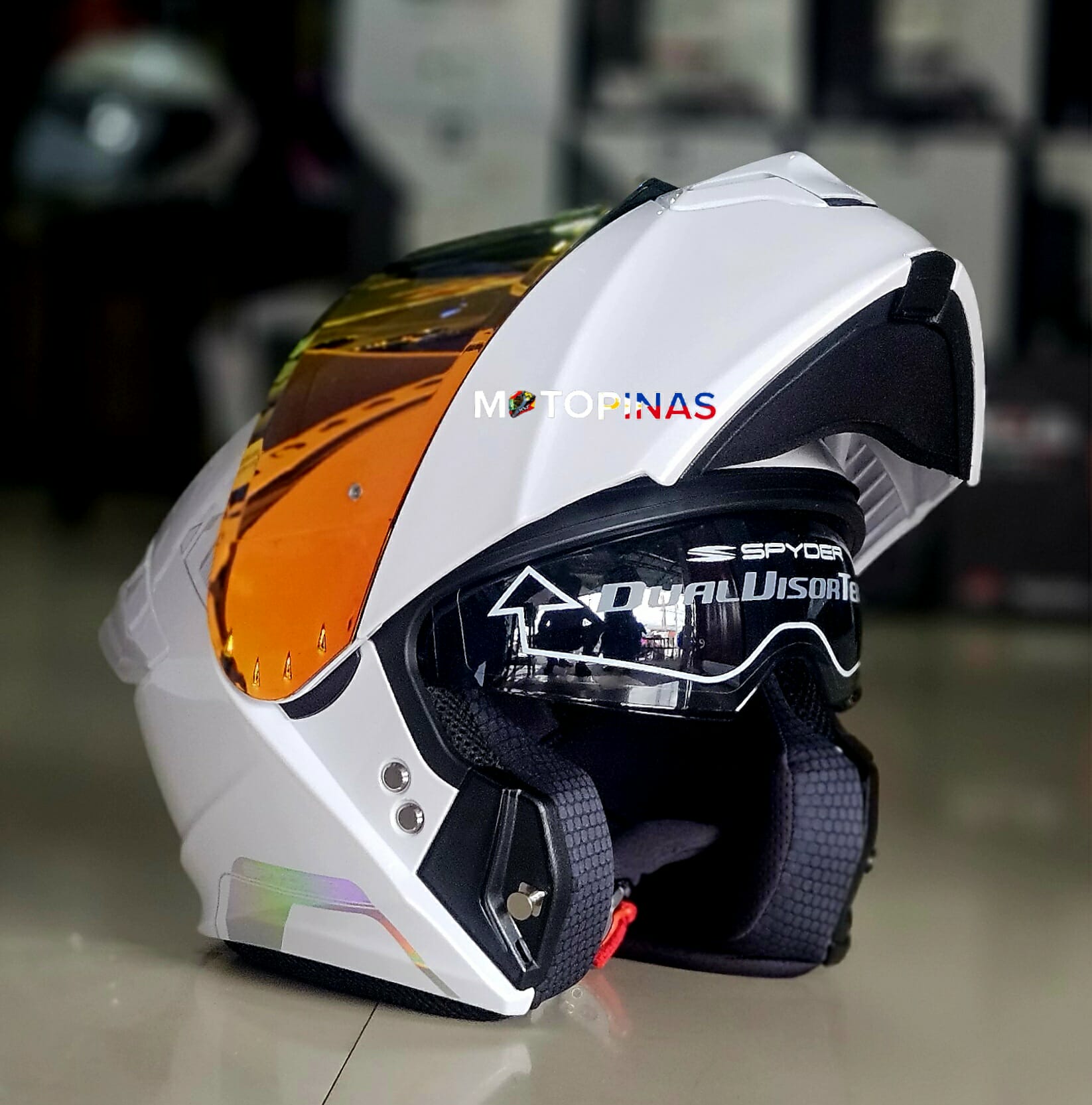 SPYDER FORCE + Modular Helmet Dual Visor Helmet | Shopee Philippines
