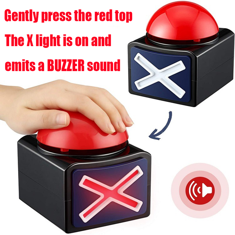 Game Answer Buzzer Alarm Button with Sound Light Talent Show Buzzer ...