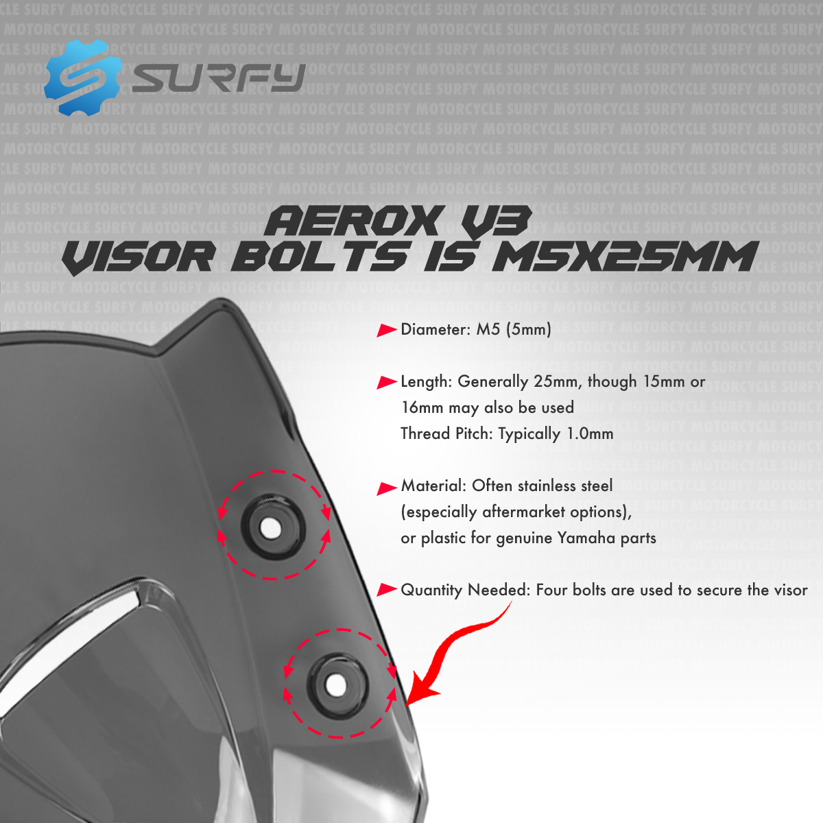 KNO Aerox V3 Windshield Visor Durable ABS Plastic Airflow Design ...