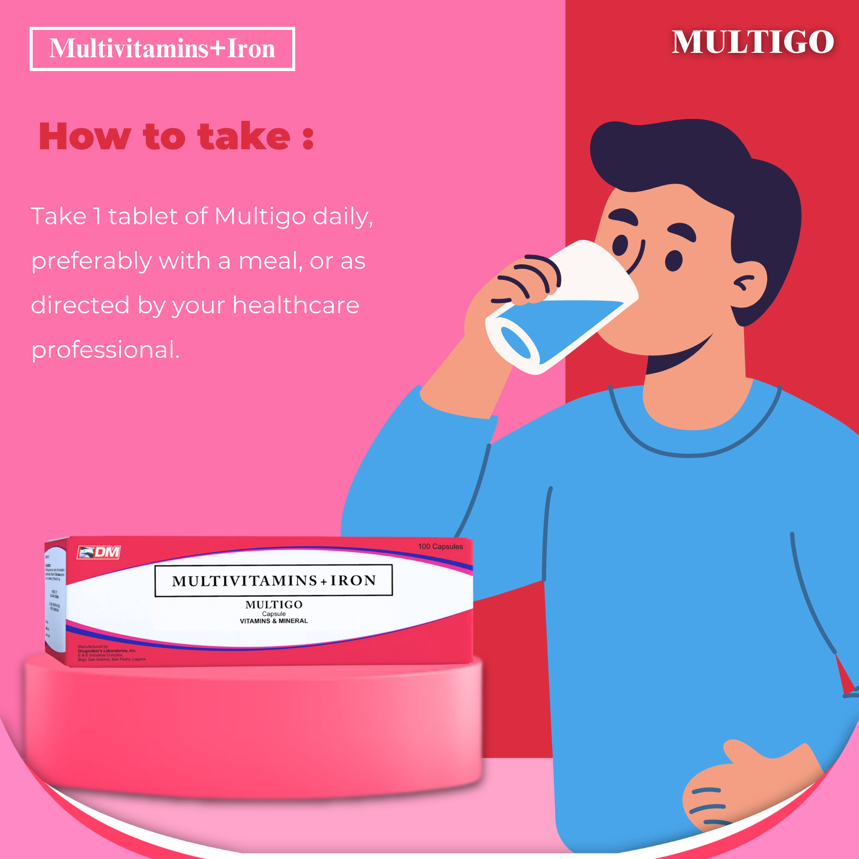 Multivitamins + Iron | Multigo | Shopee Philippines