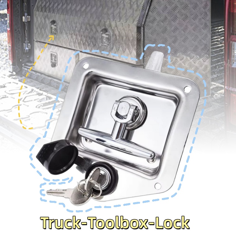 Truck Toolbox Lock Stainless steel folding T handle toolbox lock tool ...