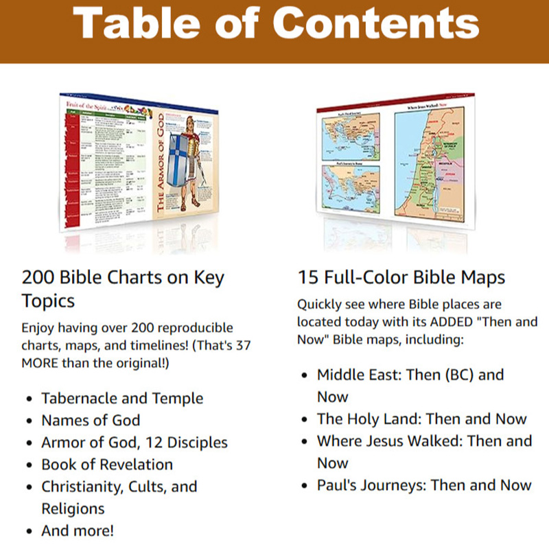 Bible Charts Maps Timelines Visual Guide Book Biblical History Study ...