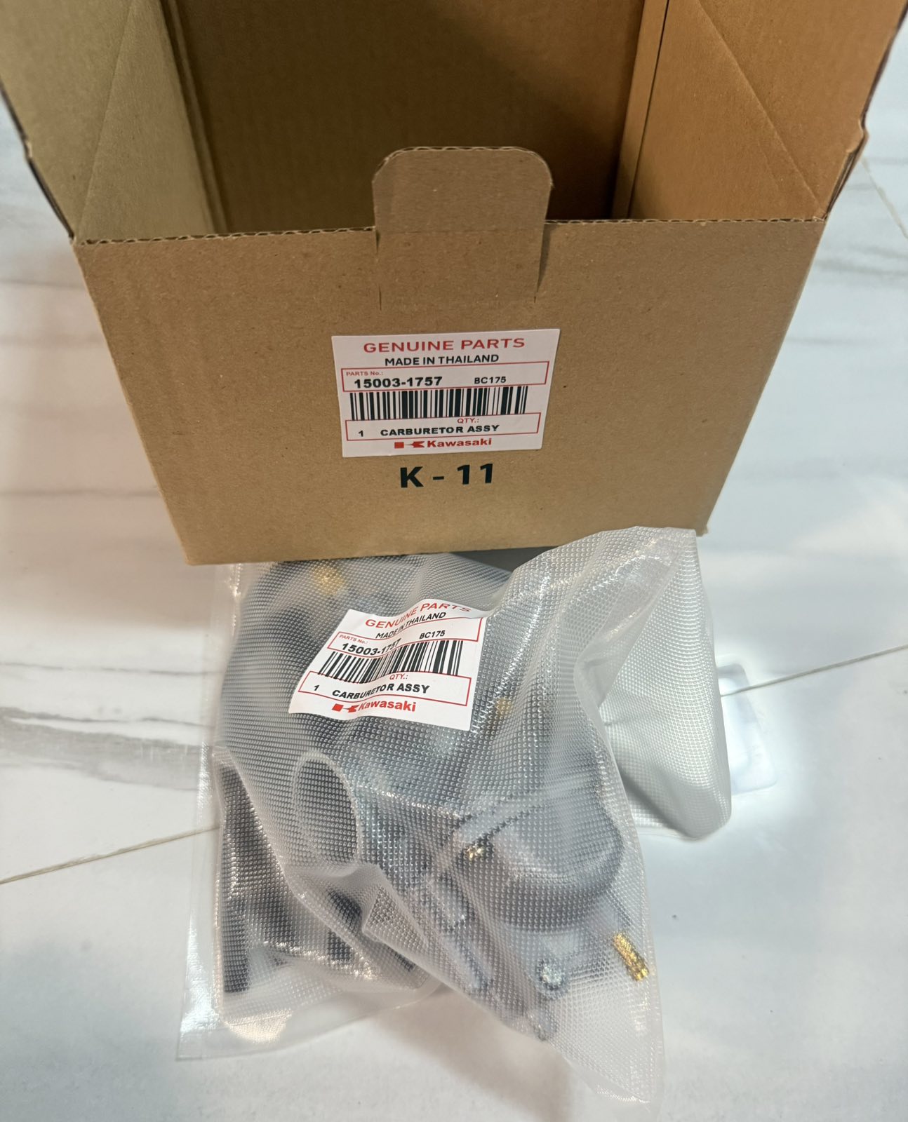 KAWASAKI BARAKO 175 CARBURETOR GENUINE PARTS 15003-1757 LJME PARTS ...