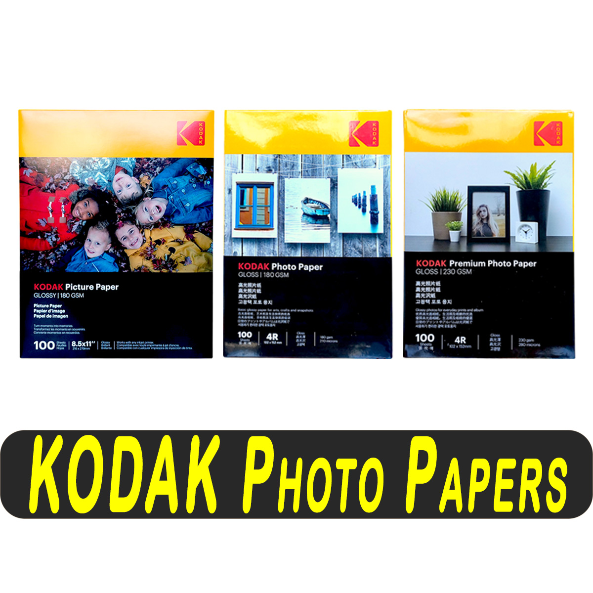 Kodak Photo Paper (4R/A4/A3/Letter) | Glossy/Matte/Satin | 180-270gsm ...