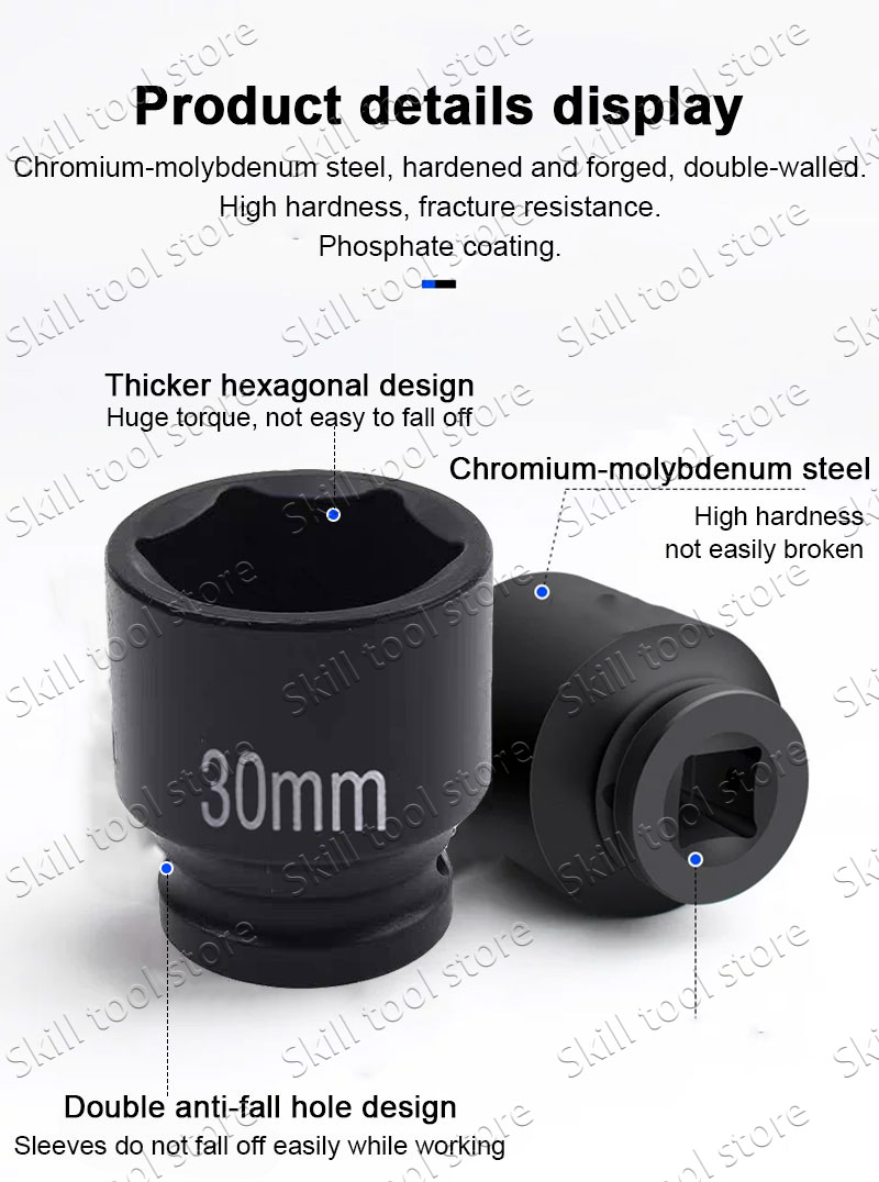 Deep Impact Socket 1/2" Drive 30mm 6 Point Spanner Wrench Metric Axle ...