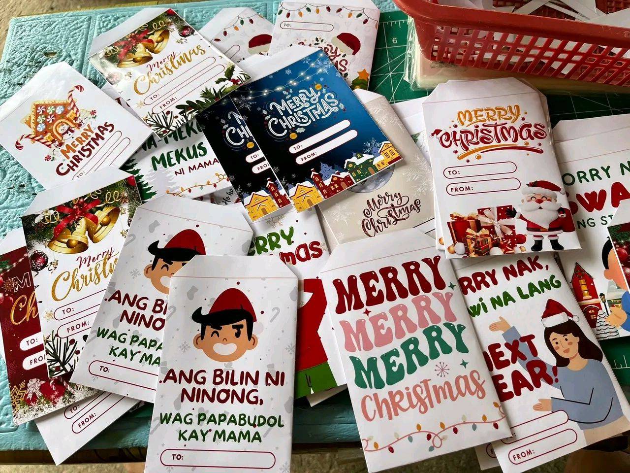 5/10 PCS PER PACK CHRISTMAS MONEY ENVELOP WITTY AMPAO ANG PAO ON HAND ...
