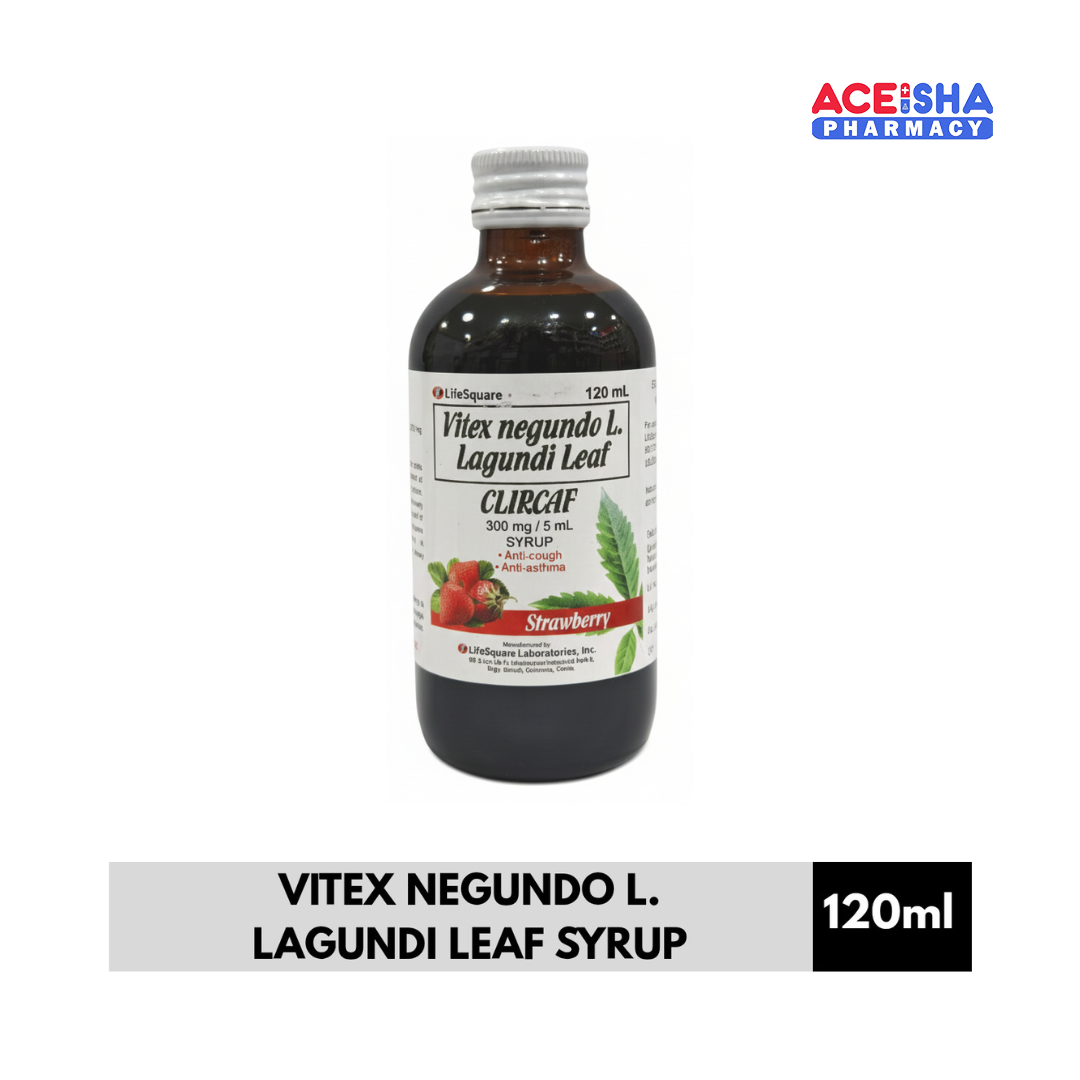 CLIRCAF 300mg/5ml Syrup - Vitex Negundo L. Lagundi Leaf For Anti-Cough ...