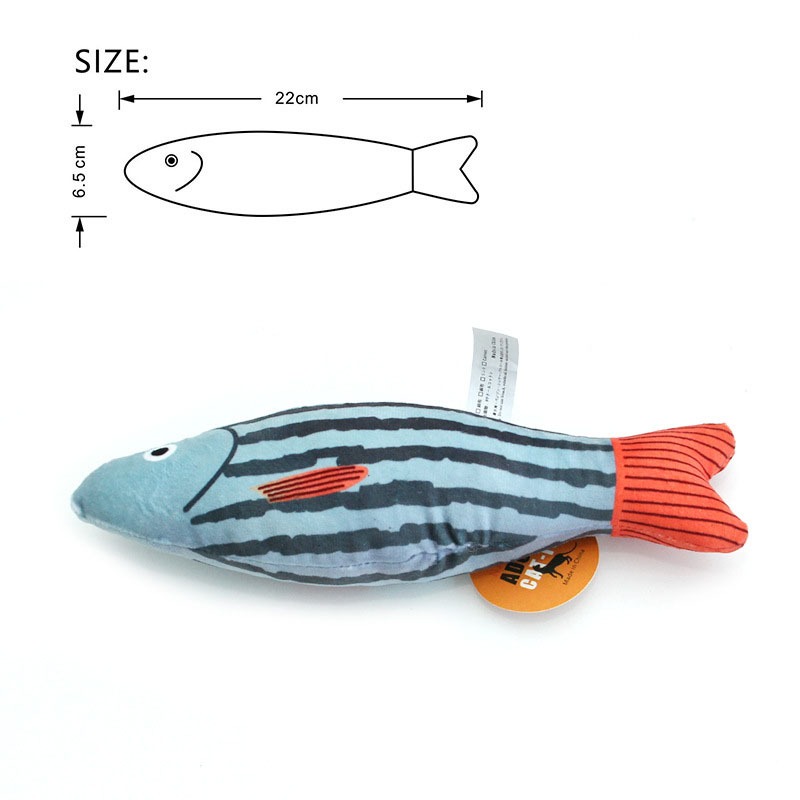 Catnip Fish-Shaped Cat Toy for Interactive Play Plush Chew Toy with ...