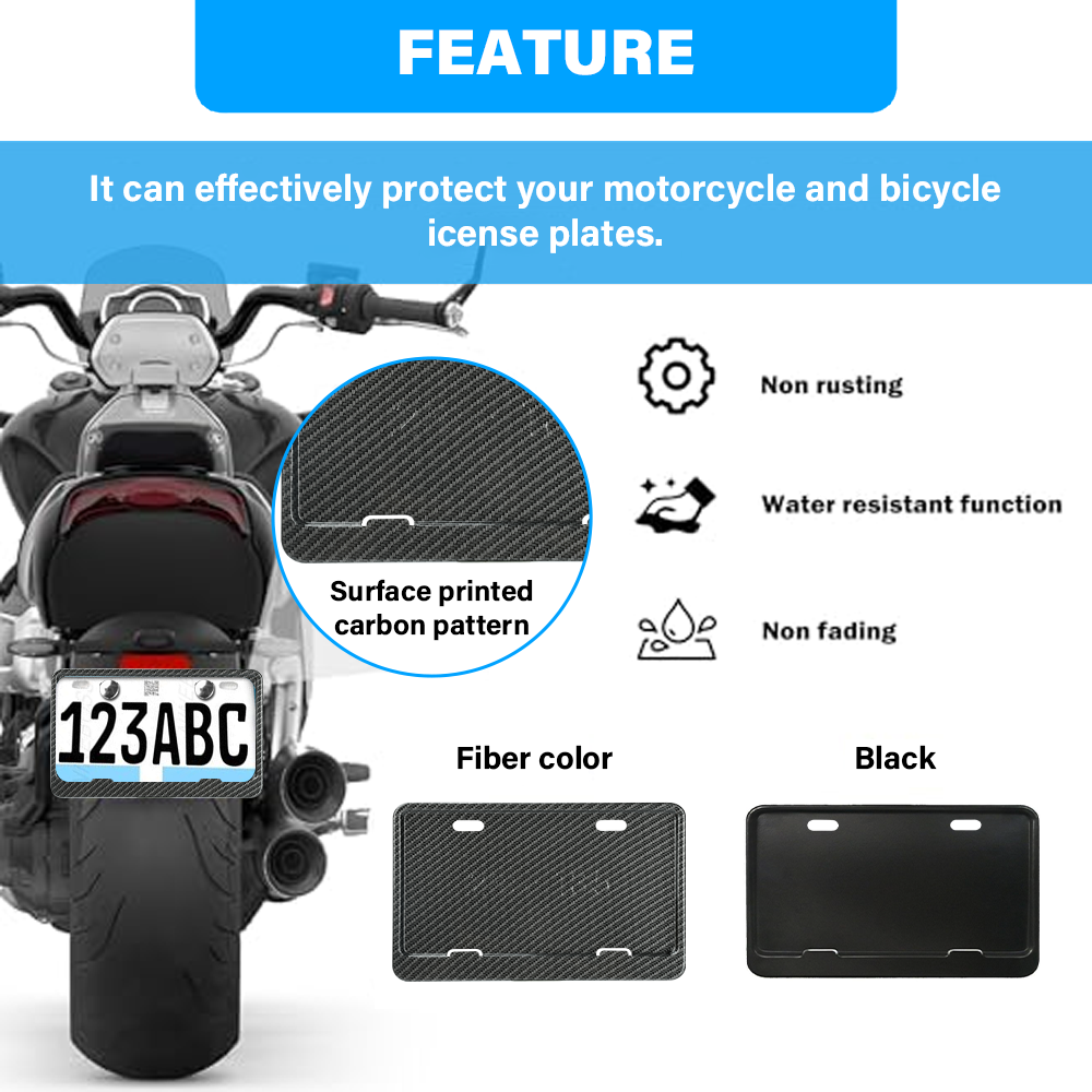 Motorcycle Universal License Plate Frame 1PCS Aluminum Alloy LTO Plate ...