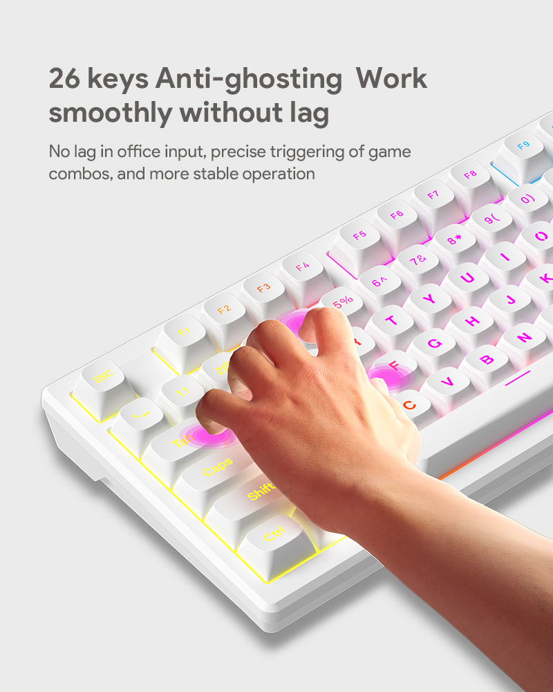 FURYCUBE IP75 Membrane Keyboard 75% Layout Knob Wired Keyboards RGB ...