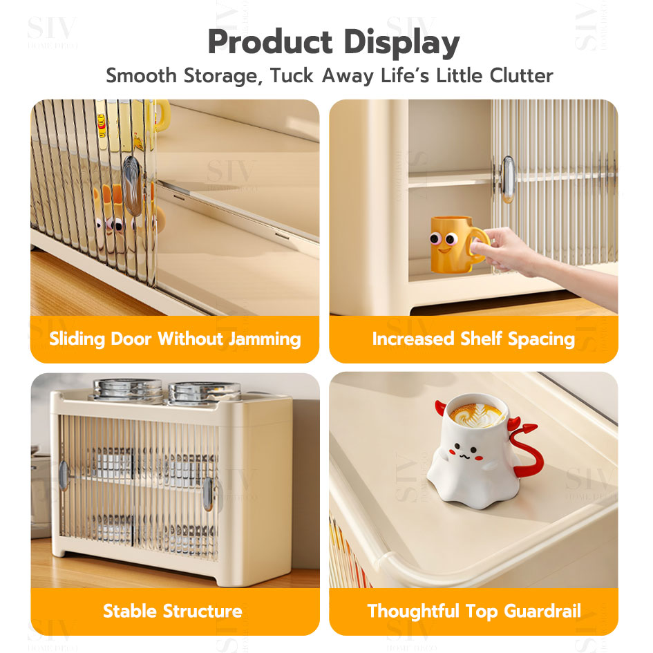 SIV Cup Storage Cabinet Desktop Tea Water Coffee Cup Storage Rack ...