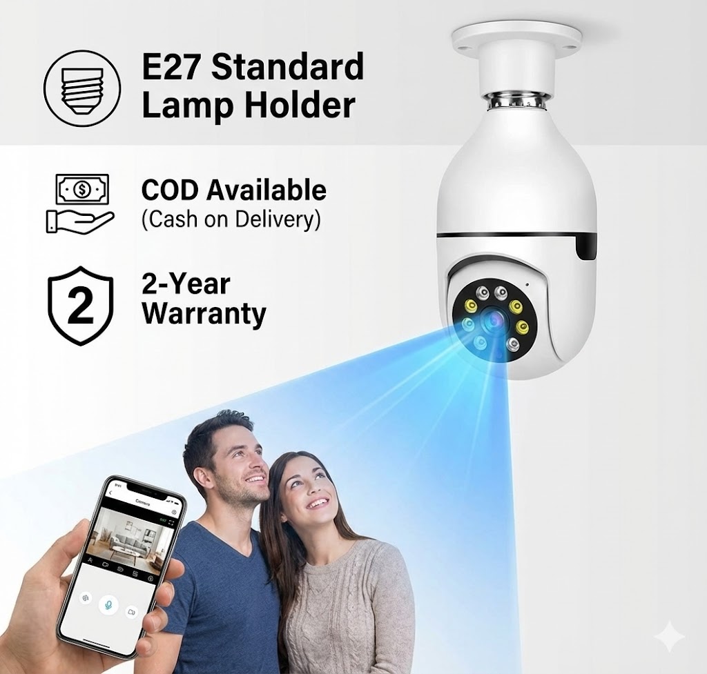 V380Pro BULB 2.4G/5G PTZ Camera Auto Tracking Night Vision 1080p ...