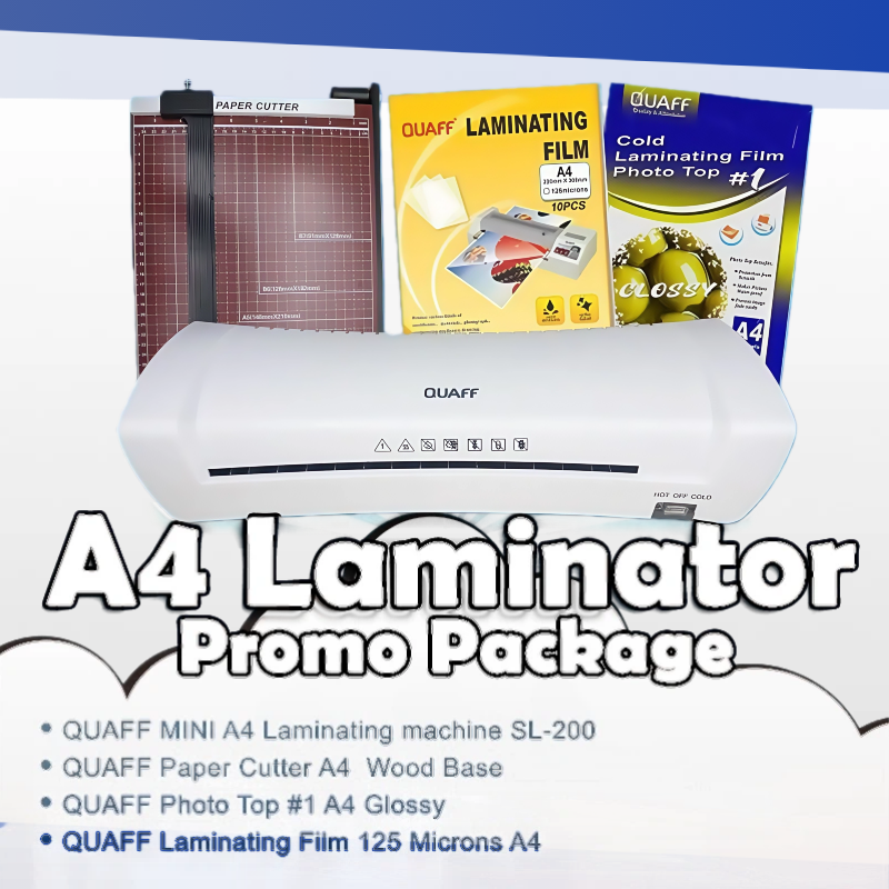 QUAFF SL200 PH Genuine Plant Bookmark A4 Laminator Bundle (Hot & Cold ...