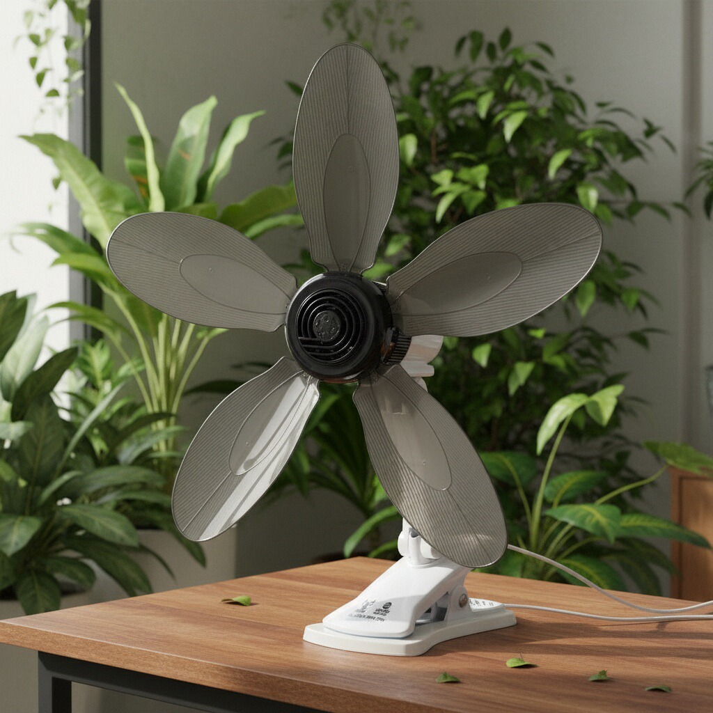 SYCAT 5 Blade Stand Fan Electric Fan Big Clip Fan Portable Desk/Table ...