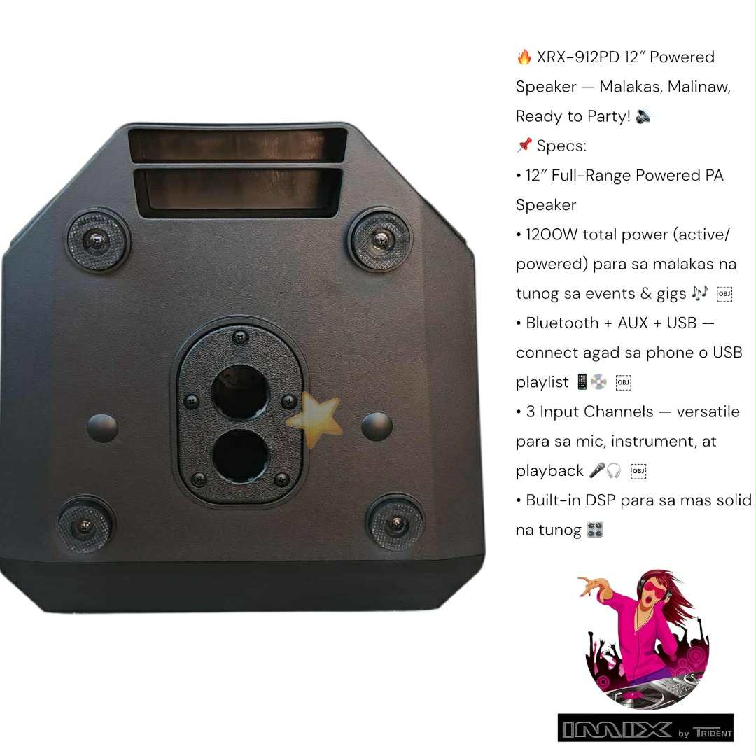 Imix XRX 912 PD Professional Audio Active Speaker | Live Band DJ PA ...