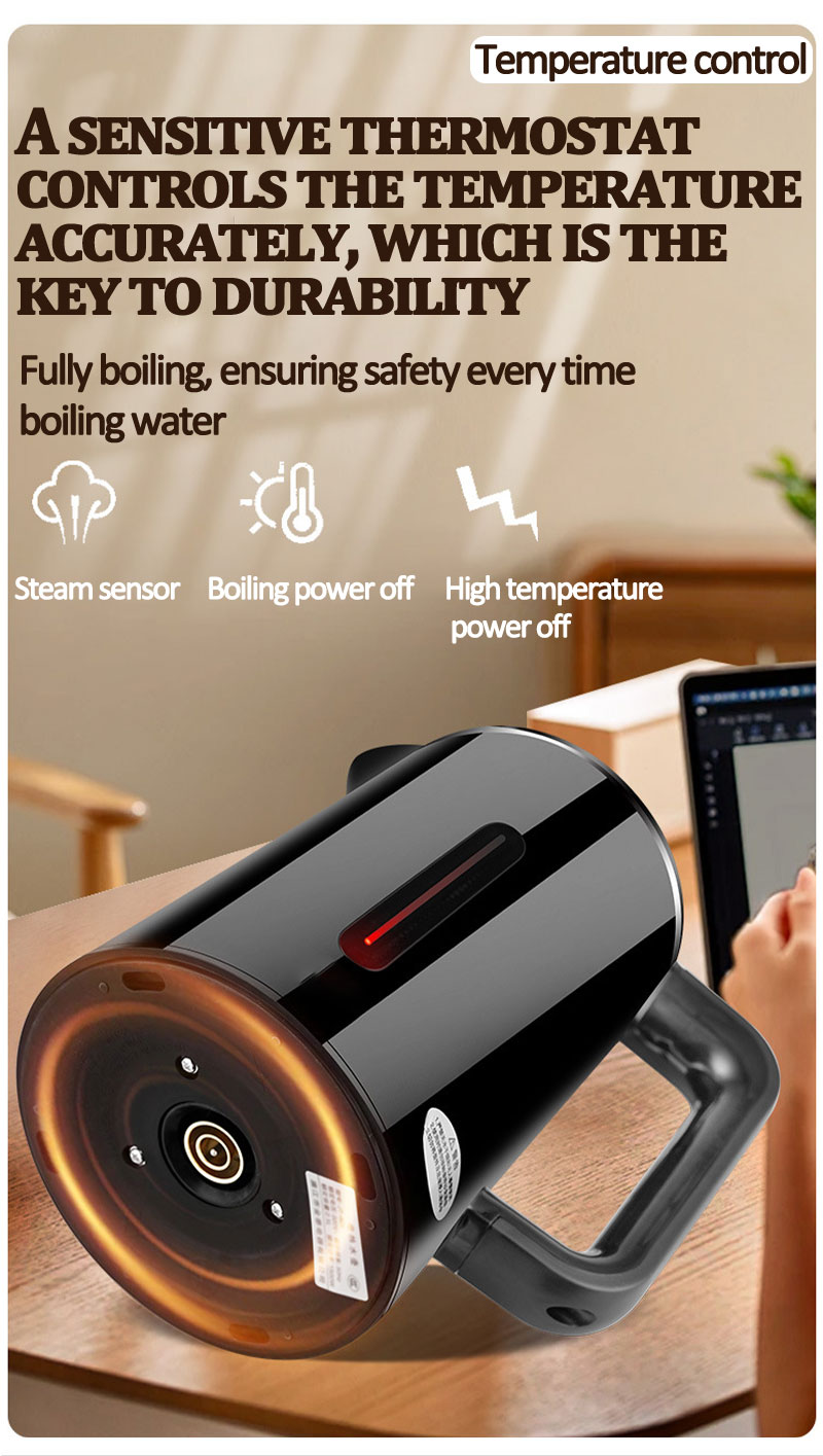 [3 Years Warranty] Electric Kettle heavy duty 2.5L Temperature display ...