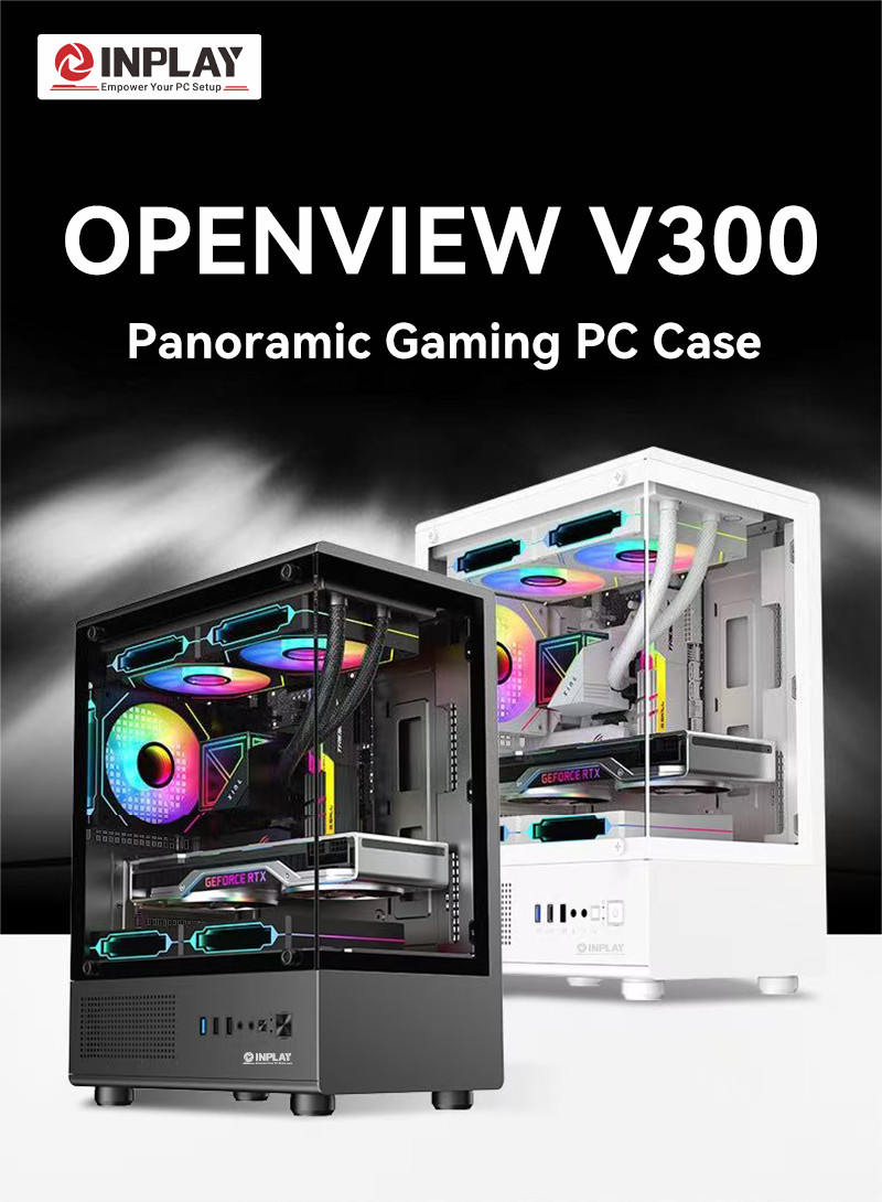 Inplay Openview V300 PC Case With Tempered Glass Mid-Tower M-ATX ...