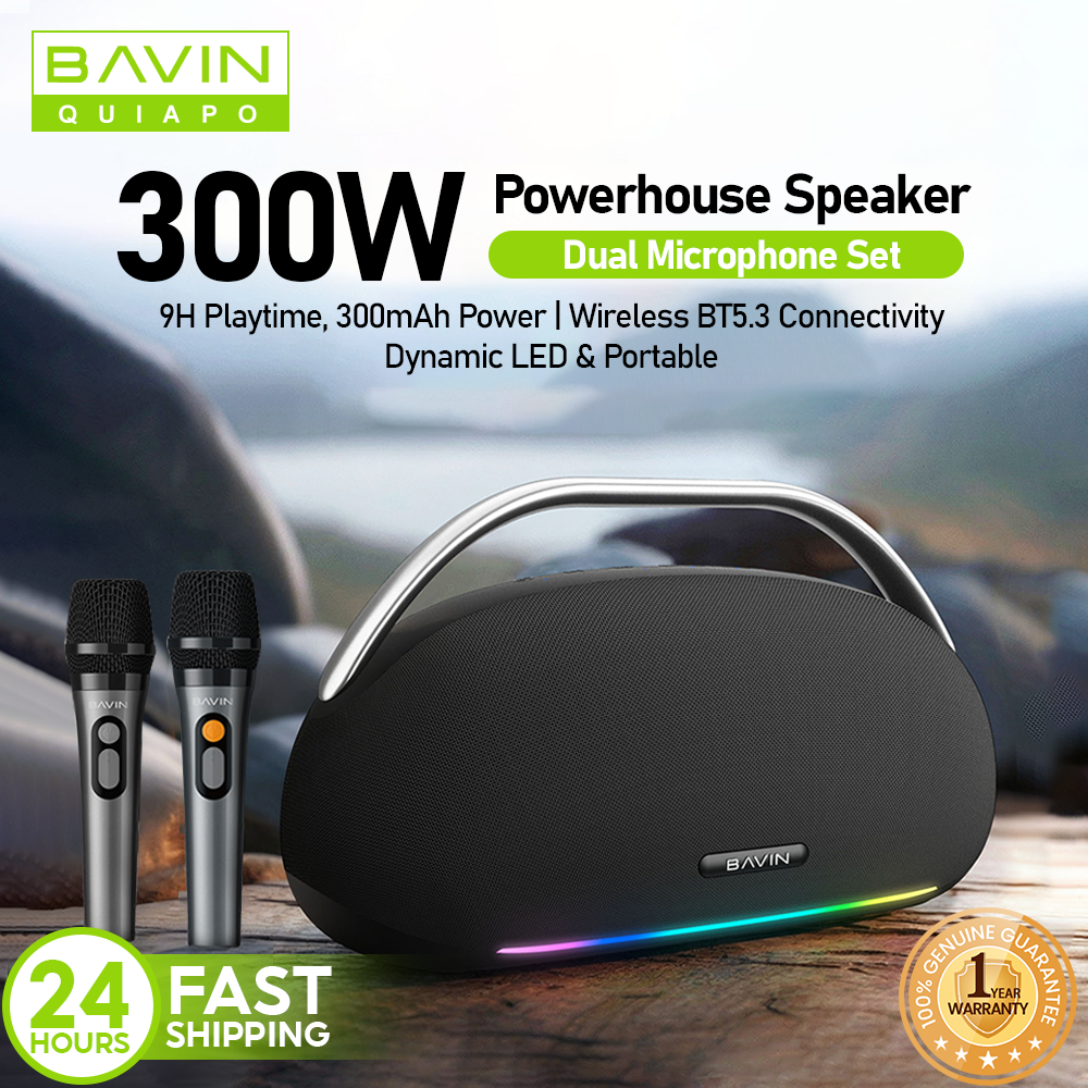 BAVIN BM50 300W Portable Bluetooth Speaker Powerhouse + 30000mAh ...