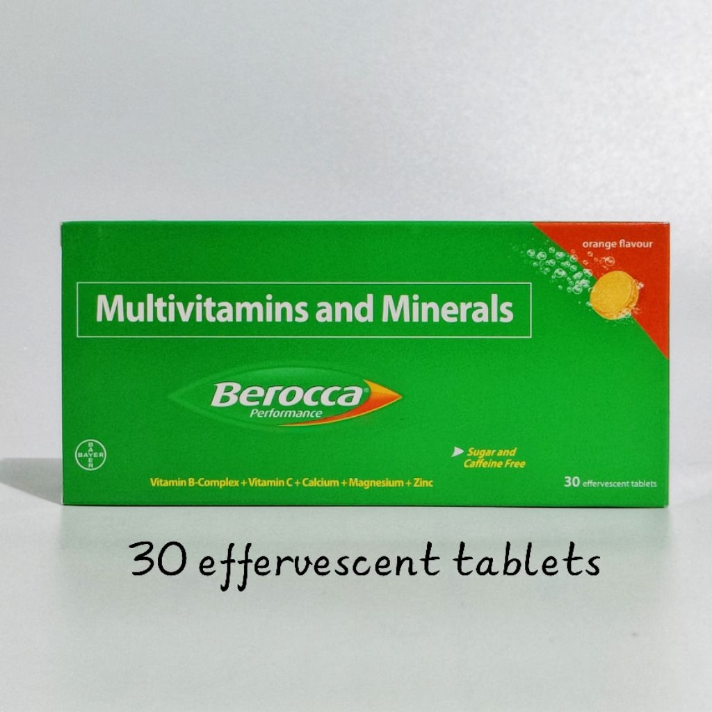 Berocca Multivitamins and Minerals ORANGE FLAVOUR (30 tablets) | Shopee ...
