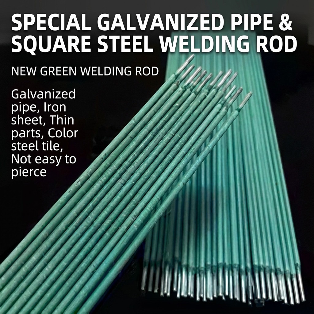 Green Coated Household Welding Rod Galvanized Pipe Extra Fine Welding ...