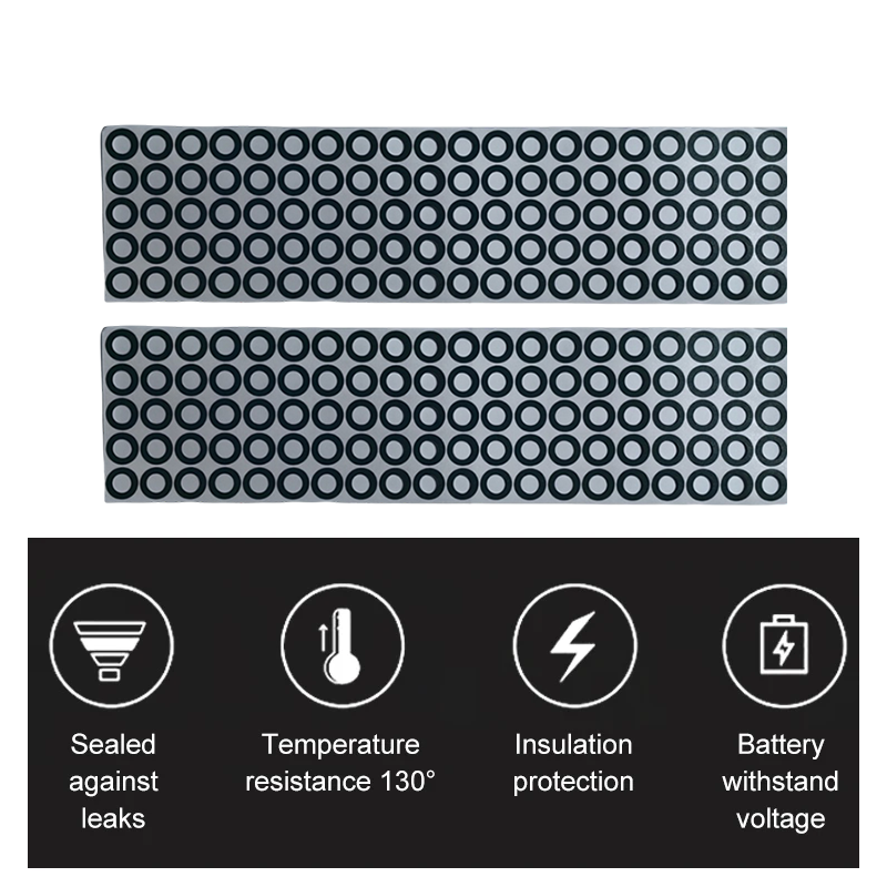 500pcs 18650 Li-Ion Battery Insulation Gasket Insulator Pack Cell Glue ...