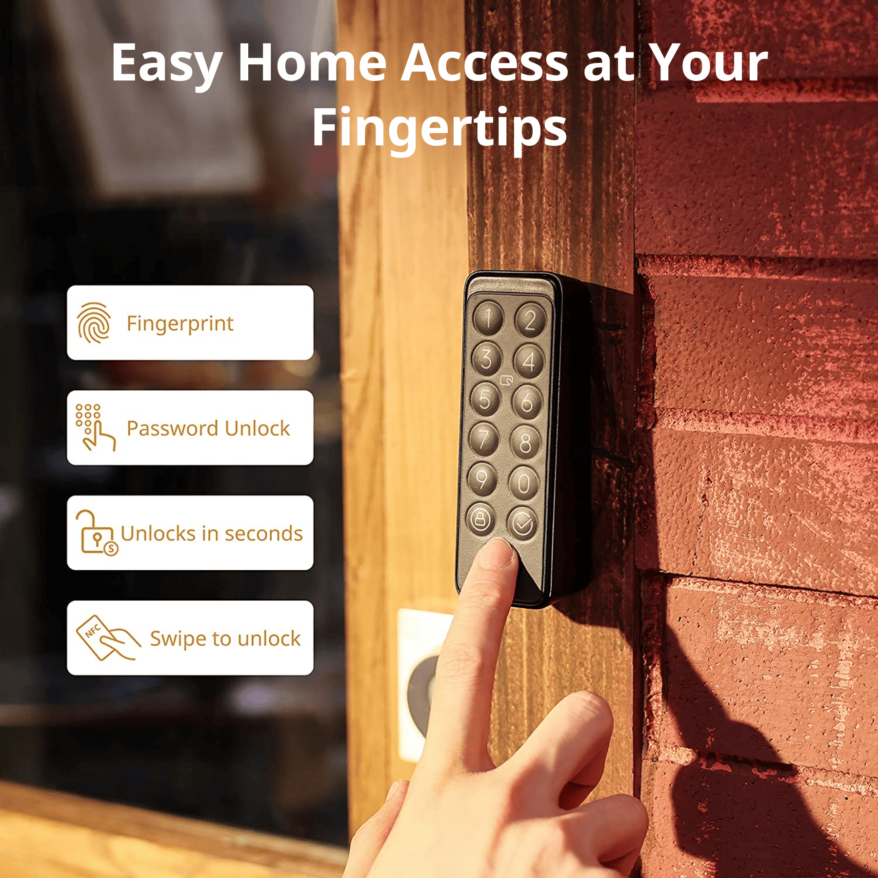 SwitchBot Keypad Touch - Smart Lock Fingerprint & NFC Keypad | Easy ...