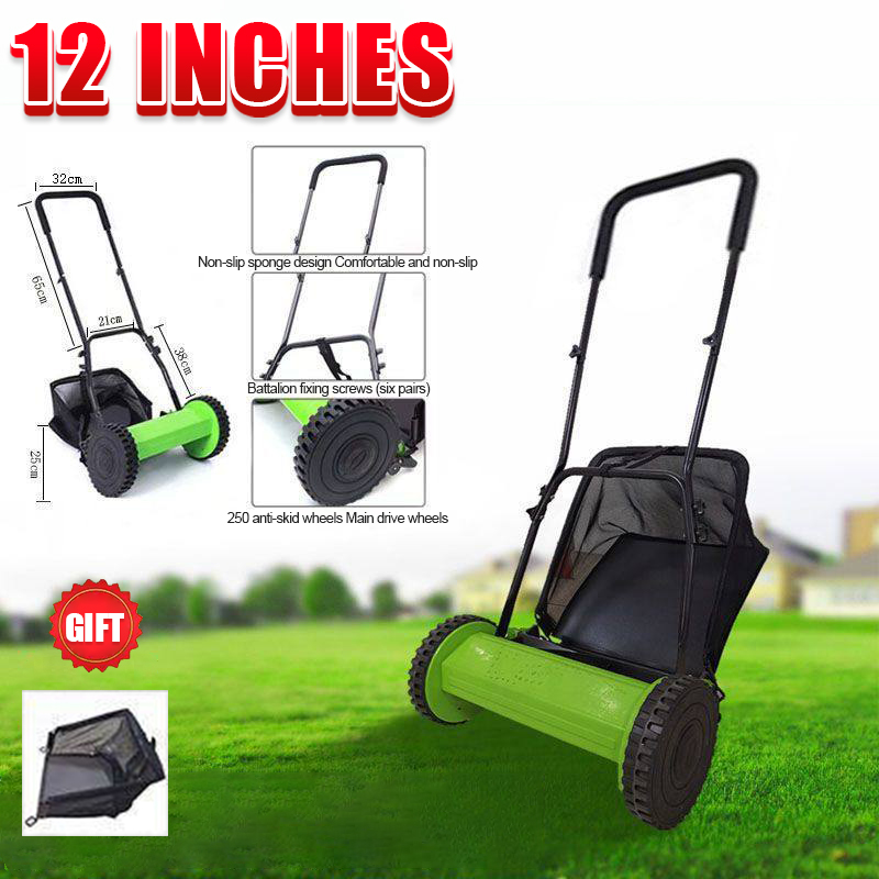Hand pushed lawn mower without engine lawn mower, garden lawn mower ...