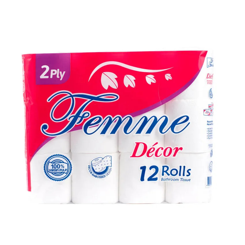 Femme 2 Ply Bathroom Tissue (12 Rolls) | Shopee Philippines