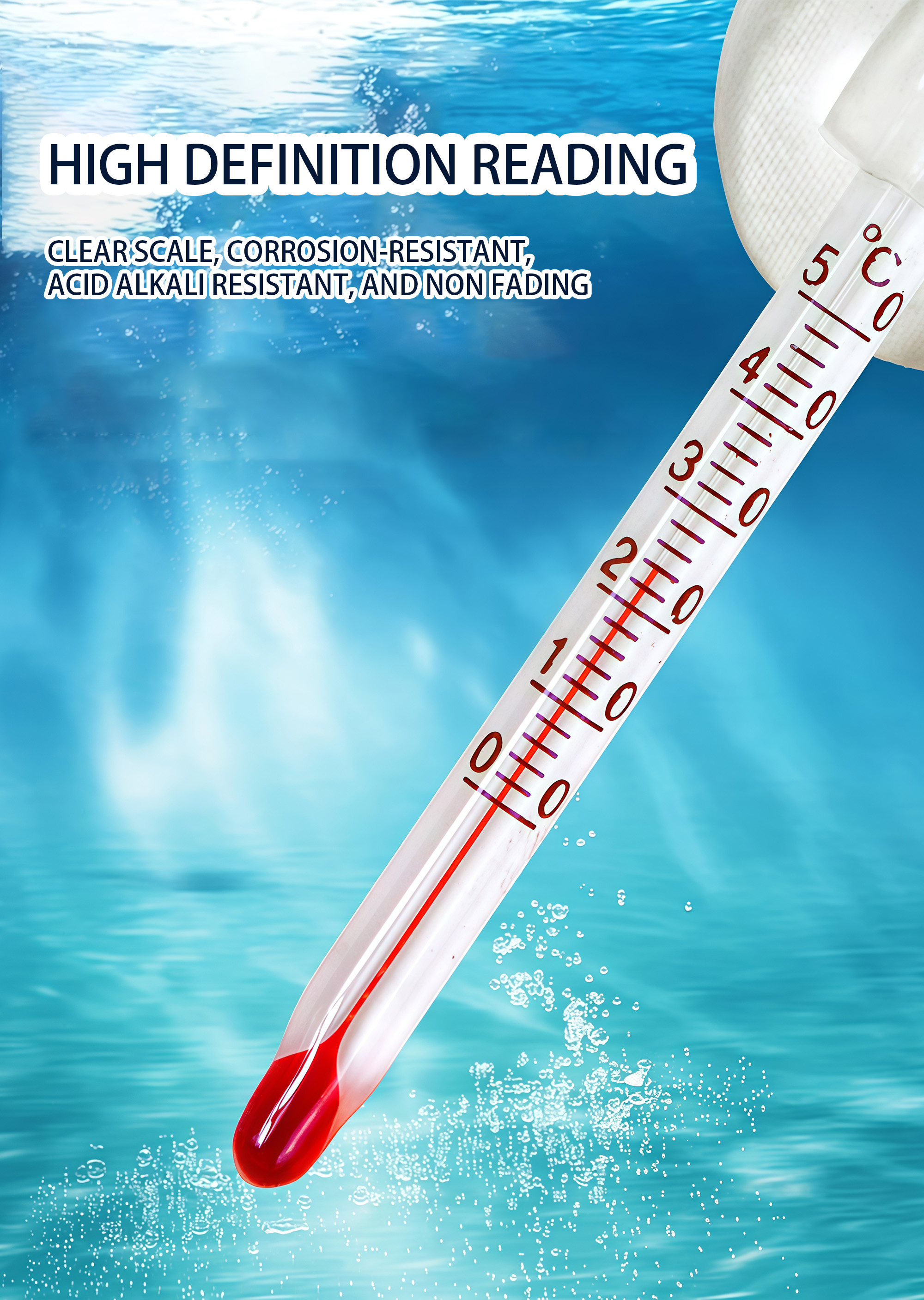 Aquarium Mini Temperature Gauge Submersible Temperature Gauge 0-50 ...
