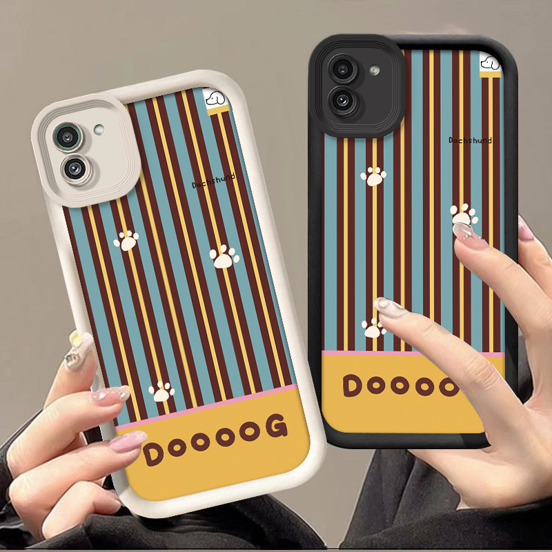 For Samsung Galaxy A03/Samsung A03 4G,Cat paw stripe pattern, Anti drop ...
