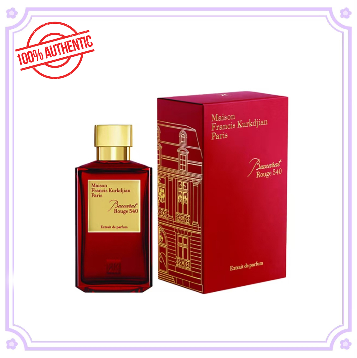 100% authentic MFK Baccarat Rouge 540 Perfume Floral Oriental Scent ...