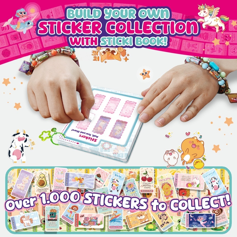 120 PCS STICKI Rolls Sticki Wearable Sticker Bracelet Collection Sticki ...
