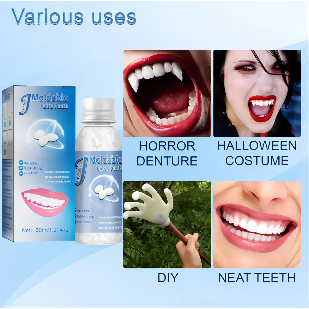 【Gift】Temporary Denture Repair Kit for Missing Teeth Gaps Filled with ...